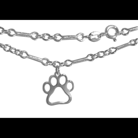 Puppy Paws® Jewelry | Jewelry | Sterling Dog Bone Link Ankle Bracelet ...